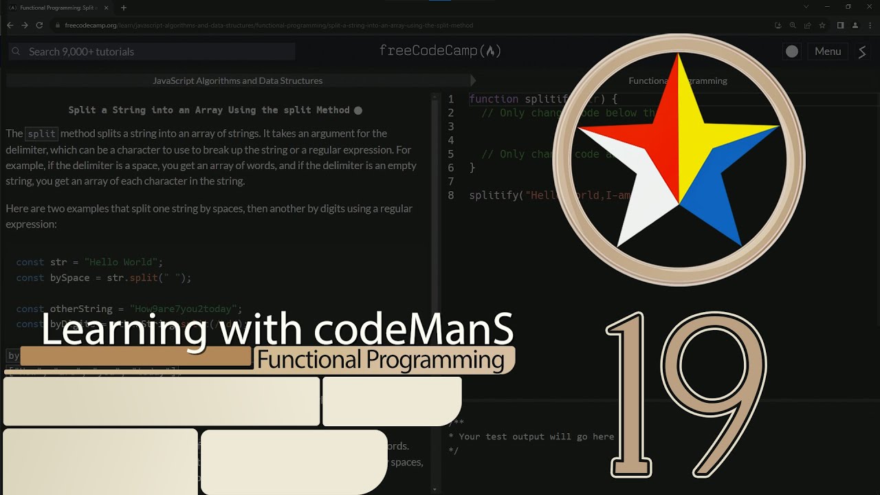 Split a String into an Array Using the split Method | Functional Programming | freeCodeCamp