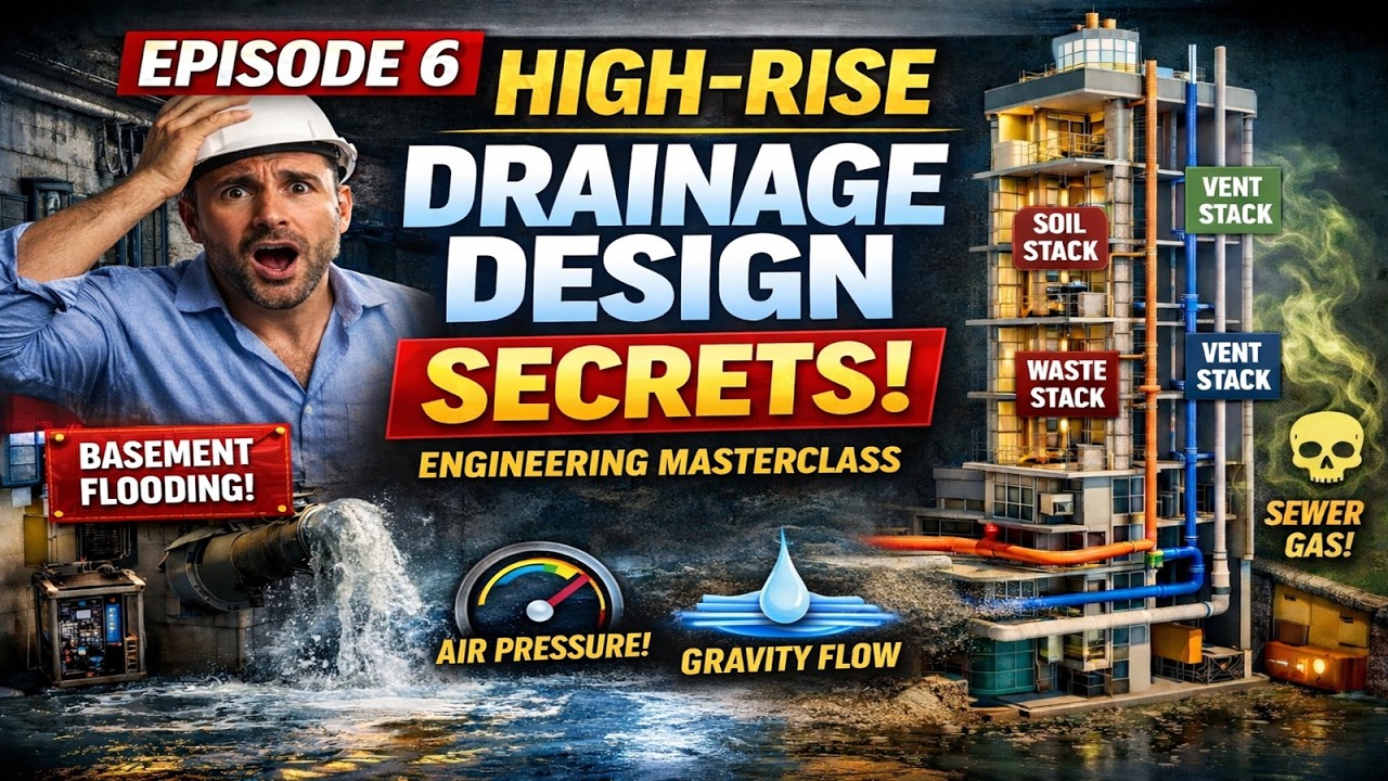 High Rise Plumbing Masterclass EP-6 Drainage System | DFU, Stack Sizing & Vent Complete Guide