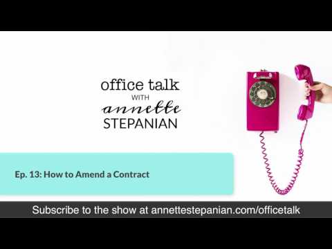 How to Amend a Contract