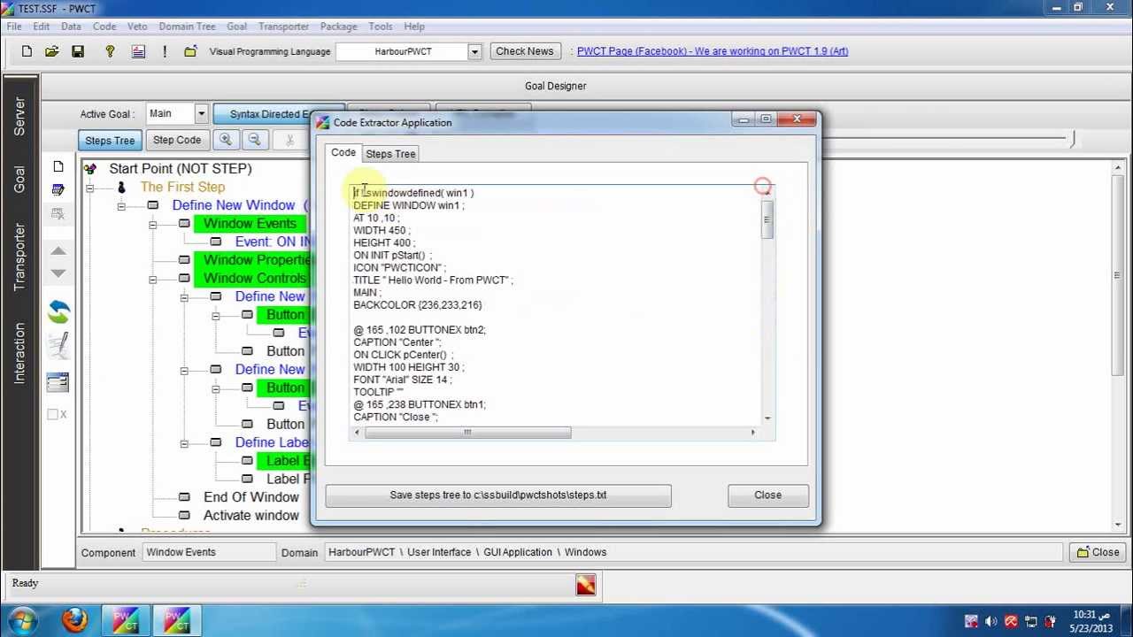 Read and Write the Step Code using PWCT