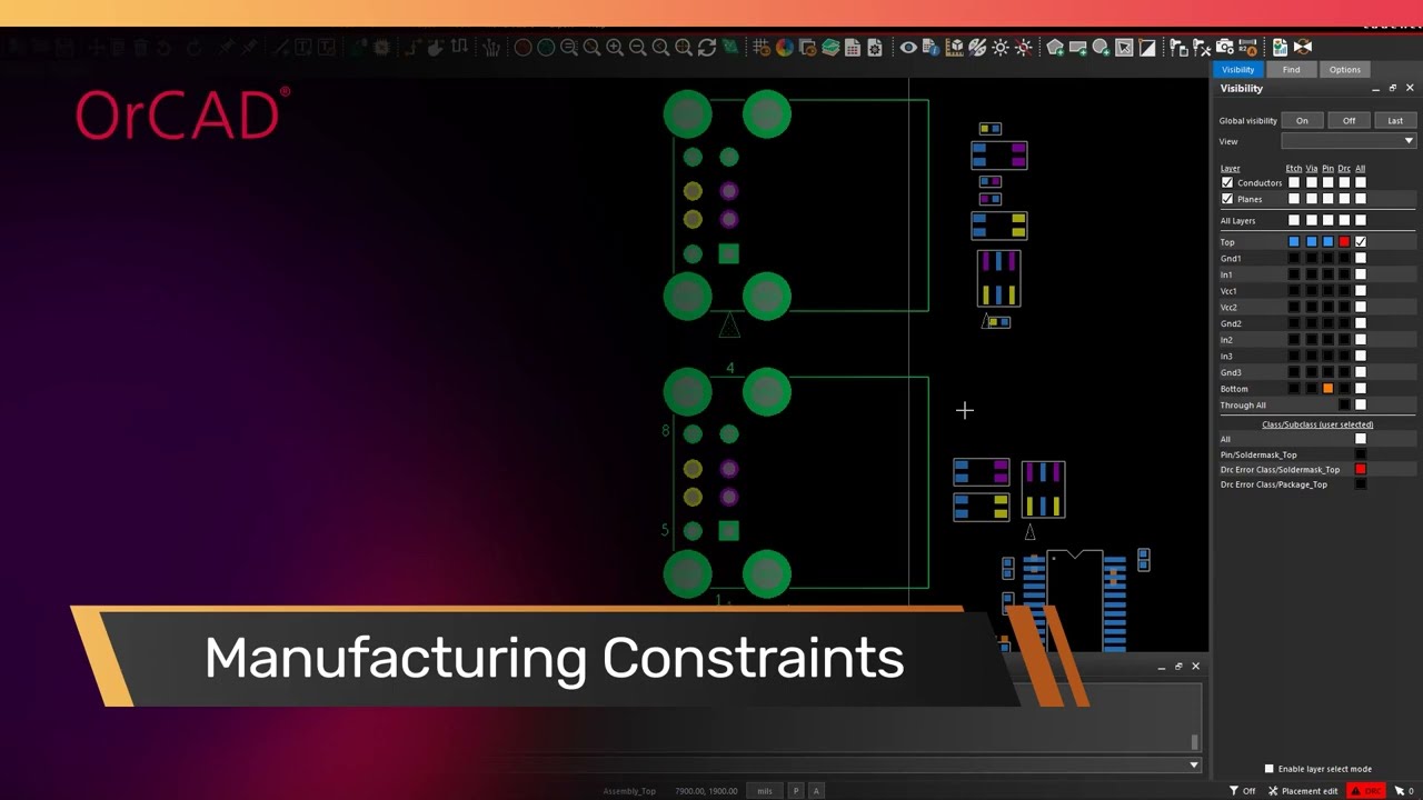 Manufacturing Constraints | OrCAD PCB Designer
