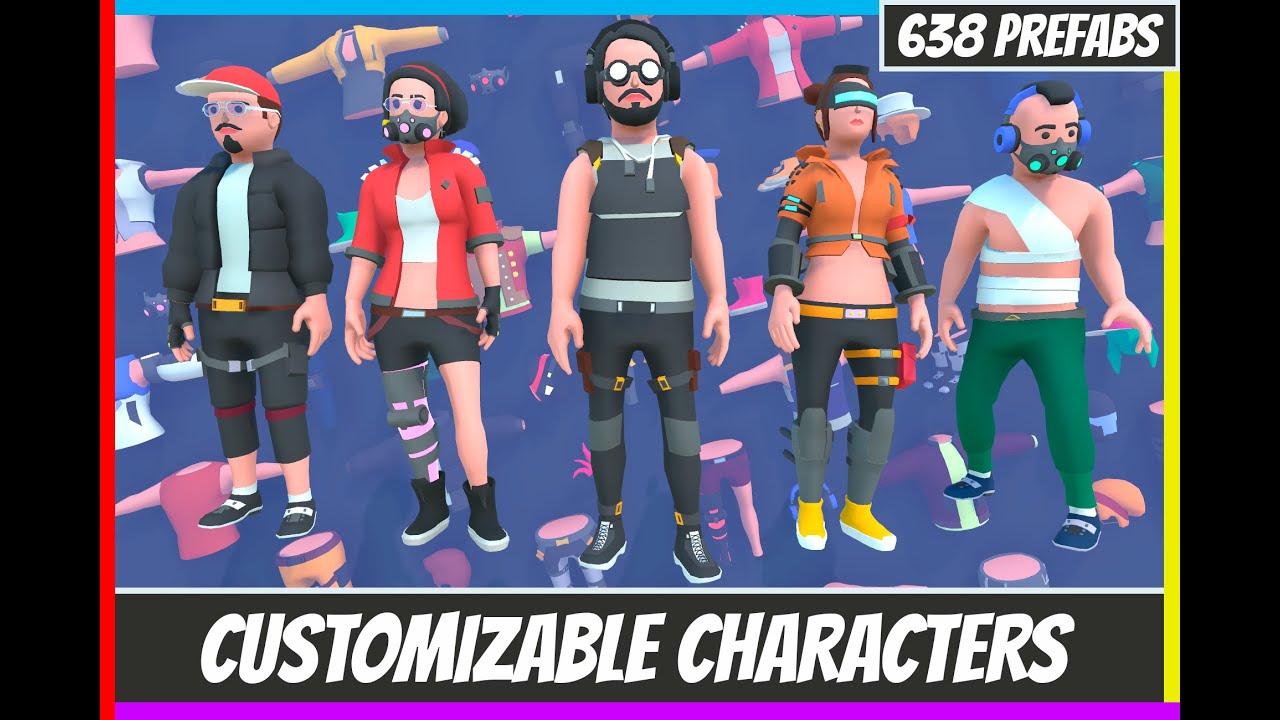 Customizable 3D Cyberpunk Characters Vol 1