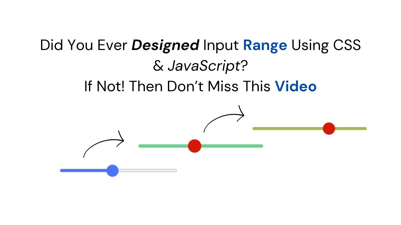 Input Range | Css Design | Create Custom Input Range | JavaScript Tutorial | Slider Input Range🔥