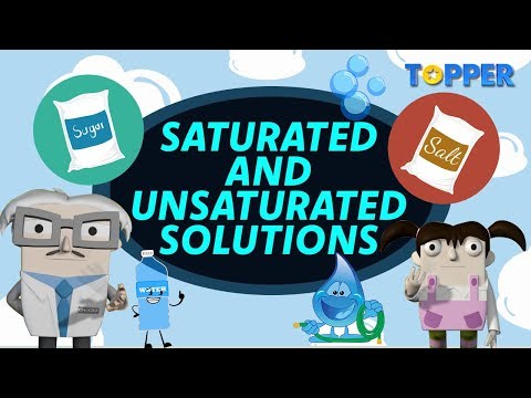 Saturated and Unsaturated Solutions | Class 6th Chemistry |