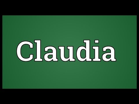 Claudia Meaning