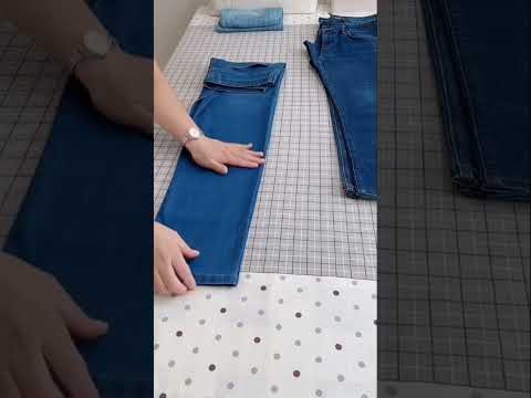How to fold jeans for travel