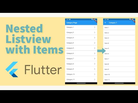 8 Nested Listview in flutter | Create horizontal and vertical listview ...