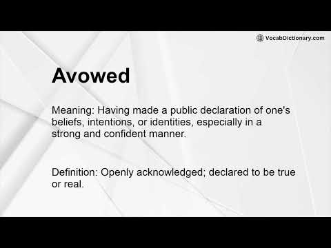 Avowed Meaning