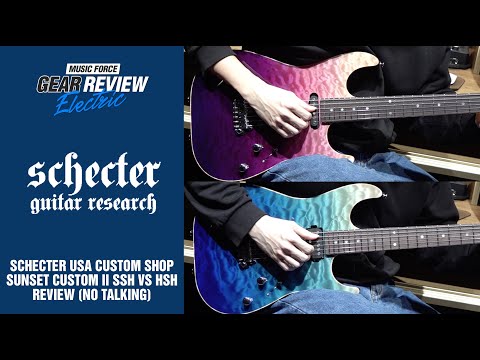 Schecter USA Custom Shop Sunset Custom II HSH QMT-Trans Amber | Reverb