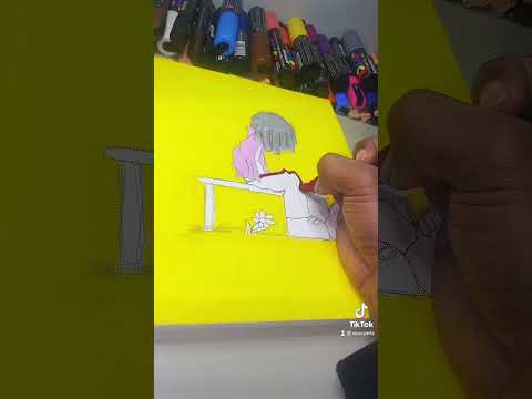 SITTING ALL ALONE DRAWING #art #viral #cartoons #cartoonist #arttutorial #artist