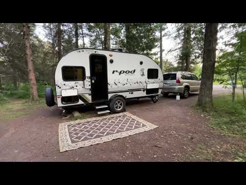 2021 R-Pod 190 arriving at camp ground and setting up