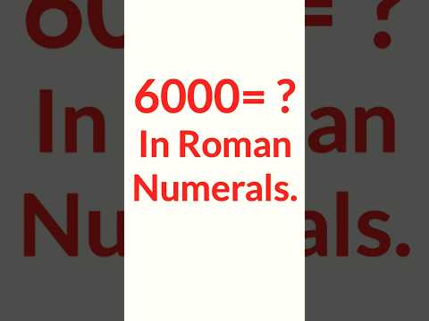 What is the Roman Numerals of 6000 in just 10 seconds. @SHSIRCLASSES.#math #mathtricks #olympaid.