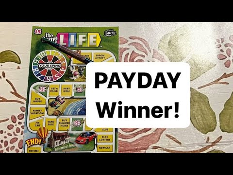 Payday winner on the new game of life Florida lottery scratch offs 