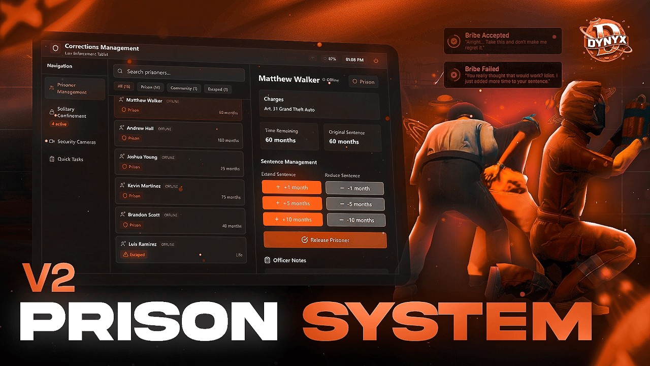 Ultimate FiveM Prison System | Correctional System | Jobs | PRISON V2