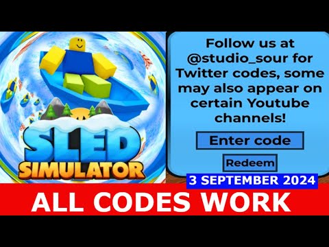 *ALL CODES WORK* Sled Simulator [UPDATE 10.4]  ROBLOX | 09/03/2024