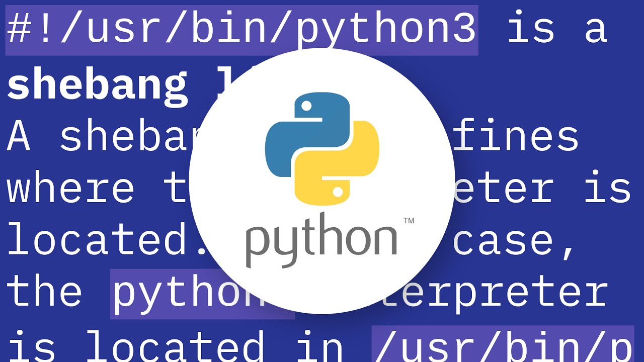 Purpose of #!/usr/bin/python3 shebang
