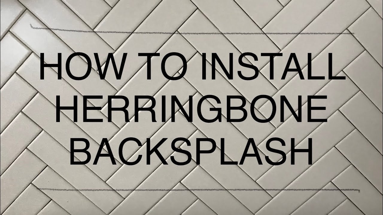 How to install a Herringbone Tile Backsplash - Tile Herringbone Backsplash Tutorial 