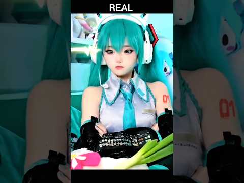 Hatsune miku in real life 😍 #shorts #hatsunemiku #cosplay