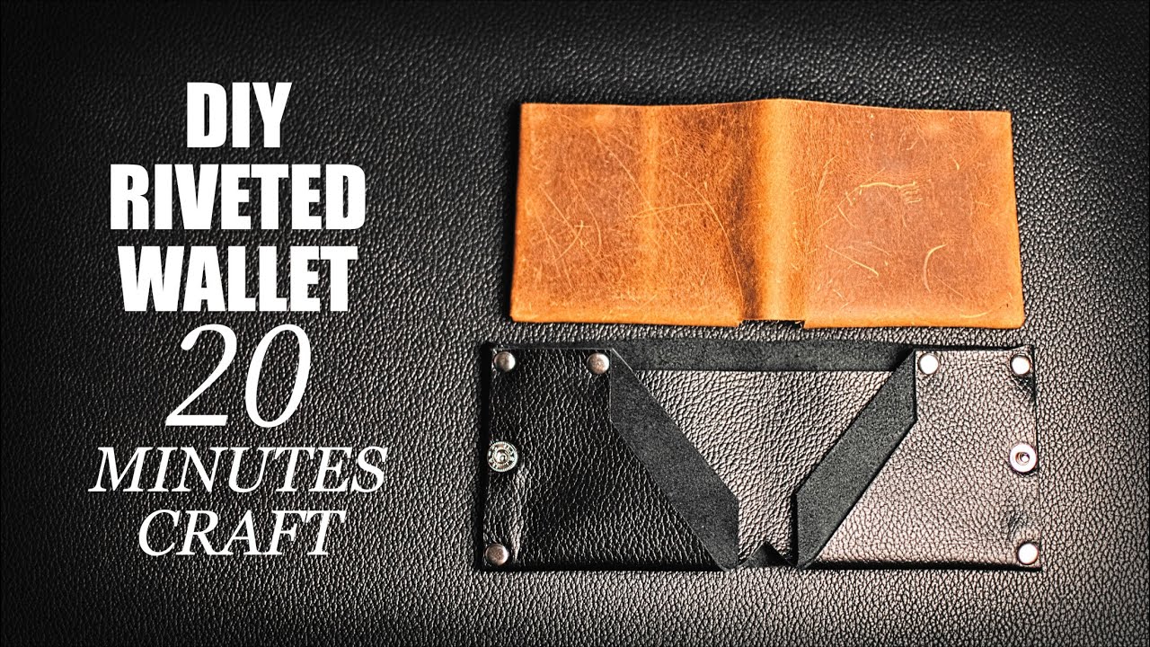 How to make a leather riveted wallet with pattern and tutorial