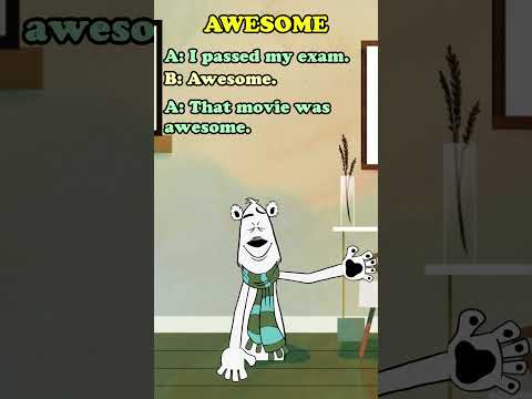 "AWESOME": What does it mean in English? [ ForB English Lesson ] #shorts