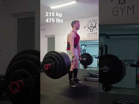 Conventional Deadlift PR 215 kg @66 kg bw