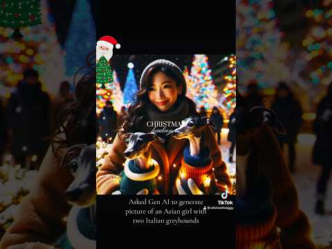 Asked Gen AI to generate Asian girl with Italian Greyhounds AIにアジア人とイタグレ2匹の画像を作ってもらった #shorts #イタグレ