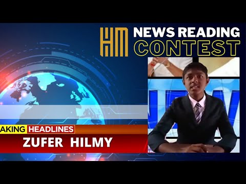 English News Reading | ZUFER HILMY | HM News Reading Contest #EnglishNewsReading #EnglishwithHM
