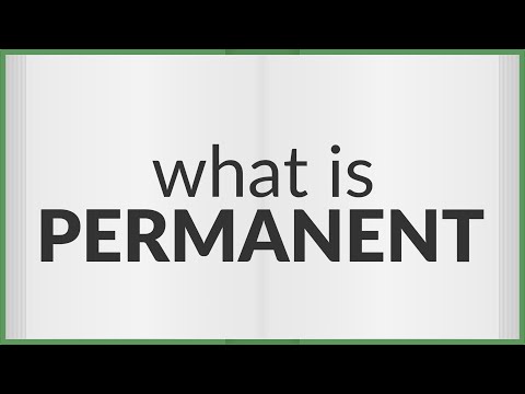 Permanent | meaning of Permanent