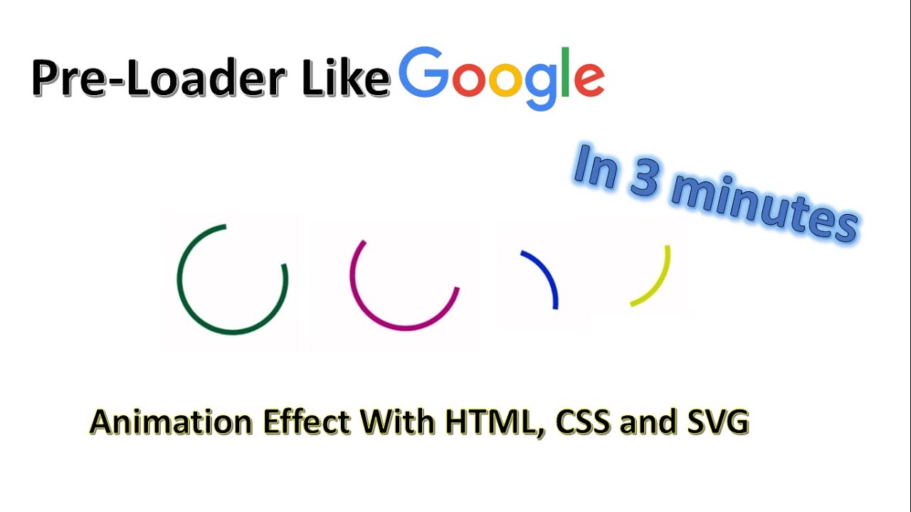 Google/Gmail Loading Animation Tutorial With CSS and SVG | CSS Loading Animation Effect