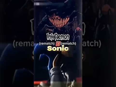 Ink Demon vs Sonic (rematch) #bendyandthedarkrevival #vs #sonicthehedgehog #shorts #edits