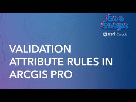 Validation Attribute Rules in ArcGIS Pro
