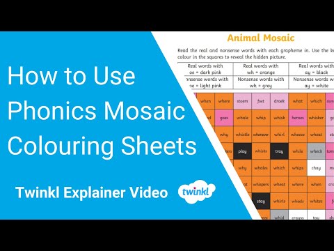 How to Use Phonics Mosaic Colouring Sheets