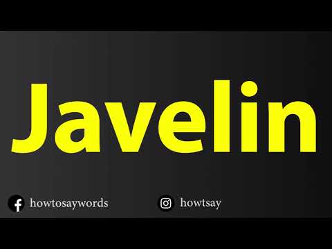 How To Pronounce Javelin