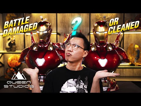 Battle Damaged Iron Man Mark 50 bust from Queen Studios unbox and review. The best just got better