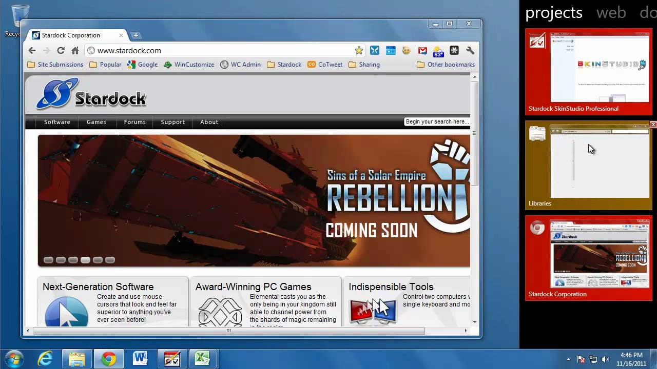 Stardock Tiles - Active/Inactive