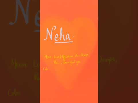 #neha 🩵 name with meaning, qualities, lucky colors, and lucky days #nameart