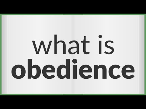 Obedience | meaning of Obedience