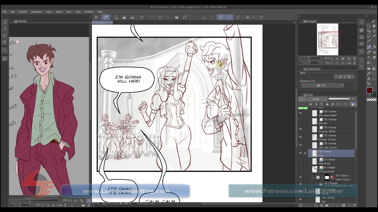 CA #011 Comic: Thumbnail and Penciling