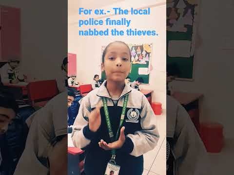 NABBED (meaning and sentence) || Anshika (Grade 3) #shorts
