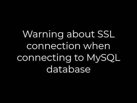 Python :Warning about SSL connection when connecting to MySQL database(5solution)