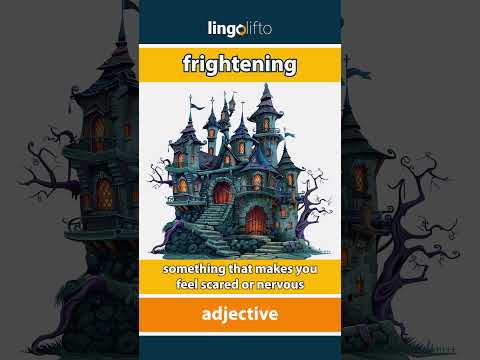 🇬🇧 Frightening Meaning : Flash Card : Learn English Vocabulary