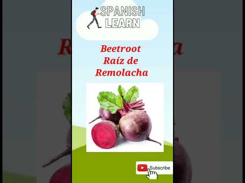 Beetroot salad Spanish language Vocabulary