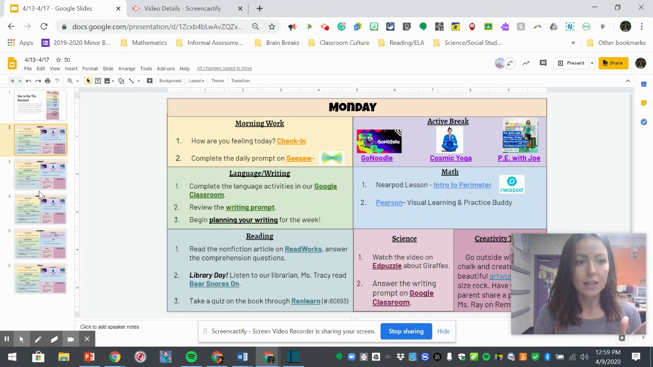 Hyperdoc for Student Work