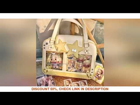 Y2K Trendy Star Ita Bag Lolita Girl Transparent Pocket Fashion Crossbody Bag Women's DIY Display Sho
