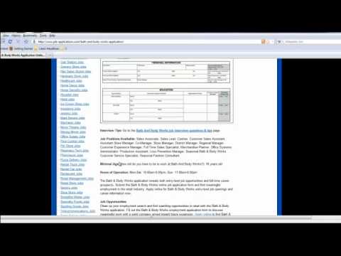 Bath & Body Works Job Application Online