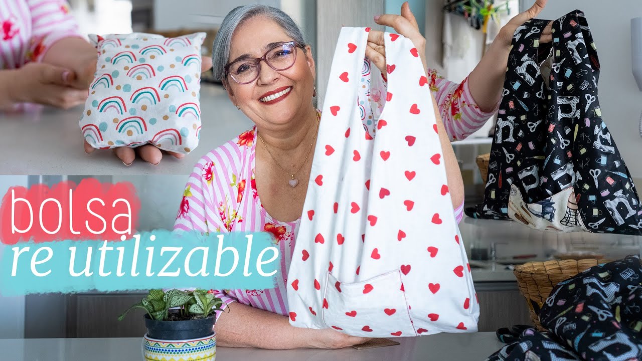 Que fácil es hacer esta BOLSA DE COMPRAS REUTILIZABLE/ Para ti, para regalar o como IDEA DE NEGOCIO