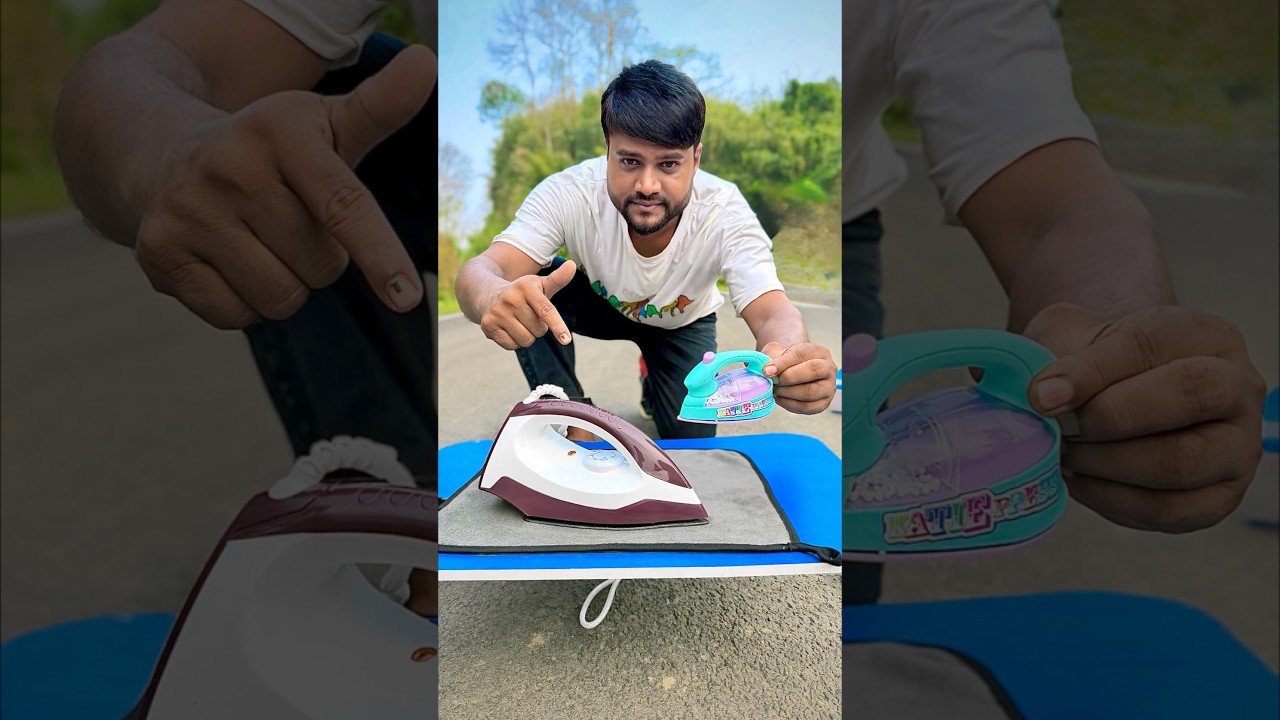 Mini Press IRON Machine Vs ATC Electric Steam Dry IRON Unboxing😱