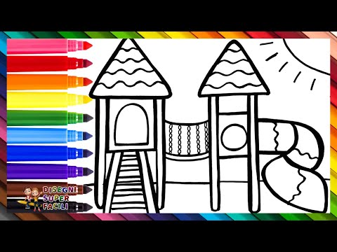Disegnare e Colorare un Parco Giochi ππ Disegni per Bambini