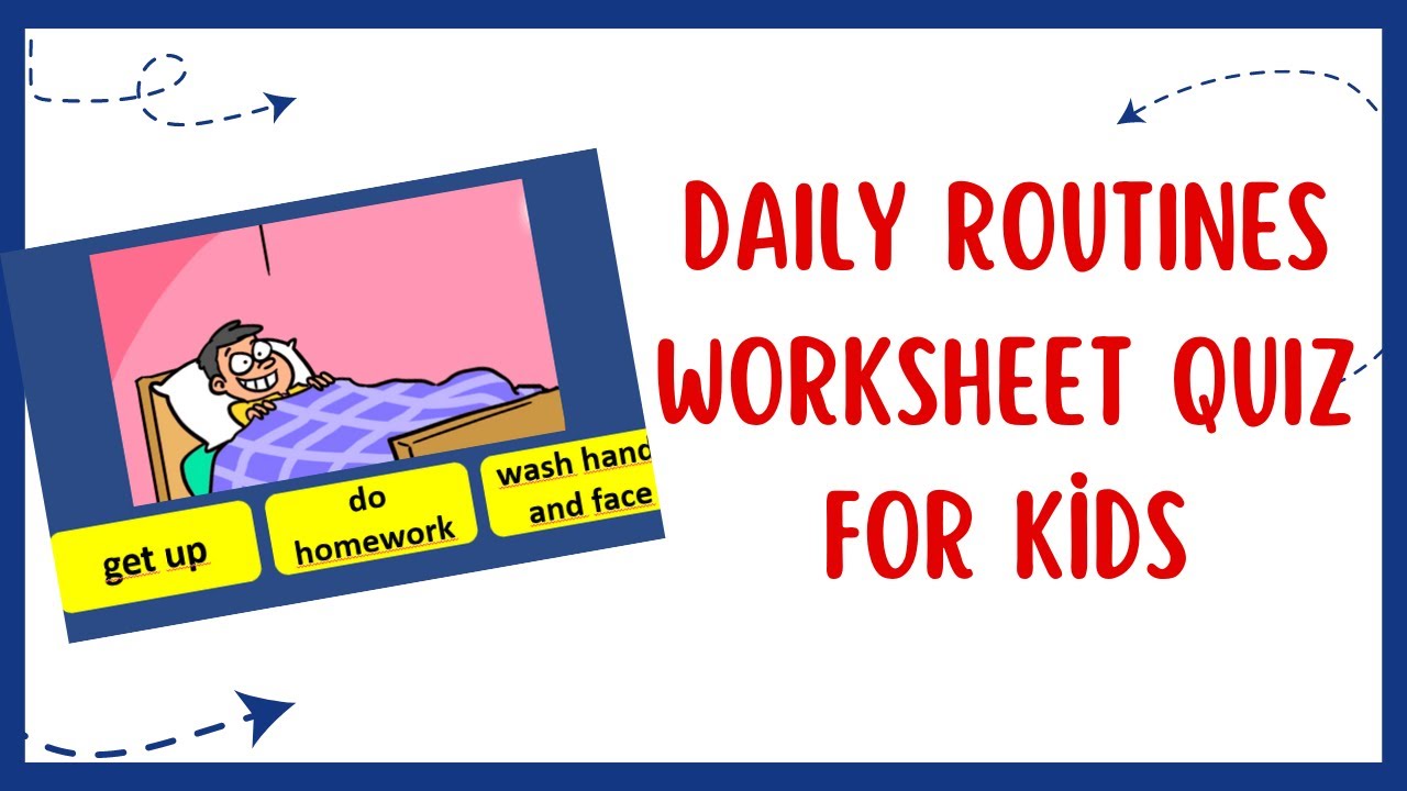 Daily Routines Worksheet for Kids