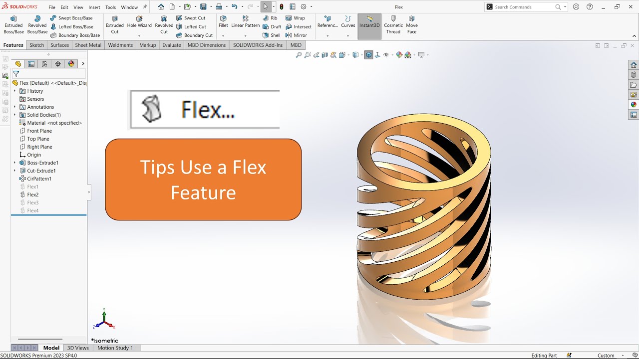 Quick Tips - Flex Feature In Solidworks